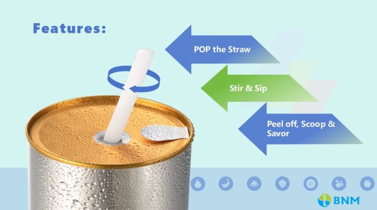Peel off End with Straw Insertion Function - BNM - Peel off end ...