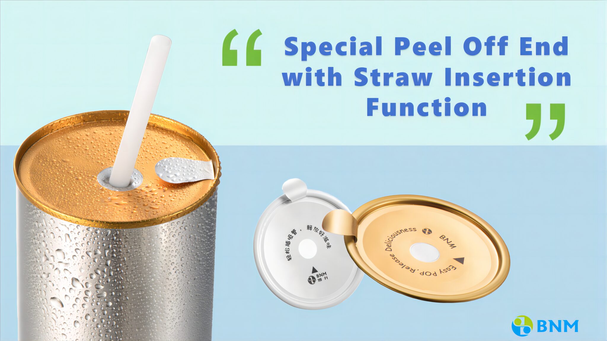 Peel off End with Straw Insertion Function - BNM - Peel off end ...